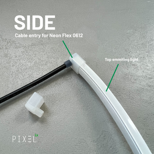 Silicone Cable Entry/ End Cap For Neon Flex 0612 | Pixel Lx