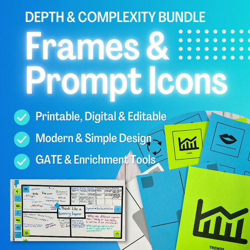 Prompts of Depth & Complexity Frames & Icons - Printable & Digital ...