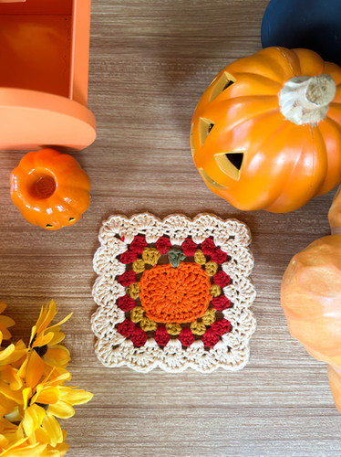 Pumpkin Mug Rug Crochet Pattern (with Step-by-Step photos) | Mrs Moon ...