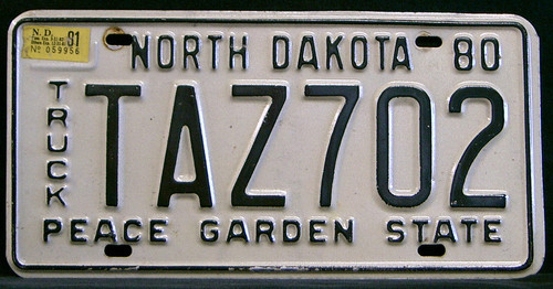 North Dakota 1980 Truck - TAZ | Plate Barn