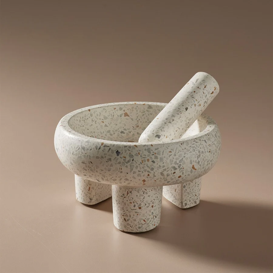 Terrazzo Mortar + Pestle | South Coast Tiles