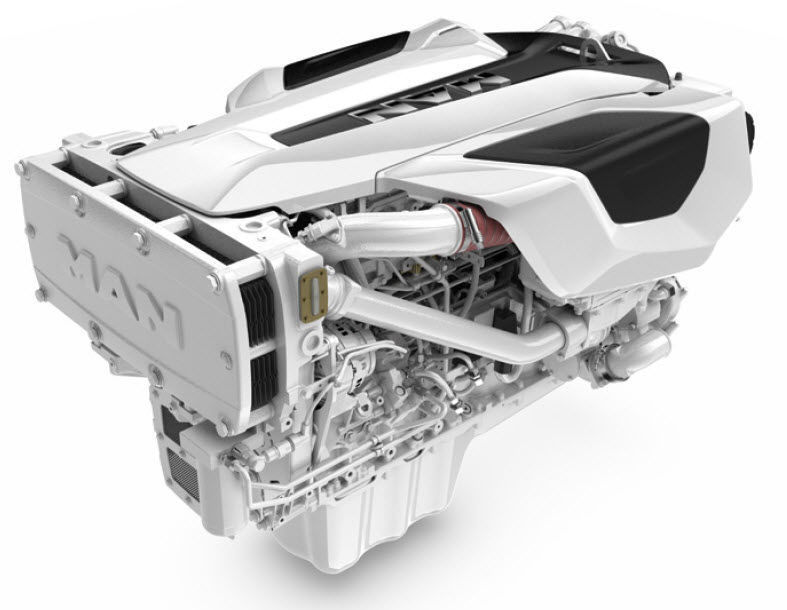 New MAN D2676LE423 (i6-800) marine engine 2 units )in-line 6 cylinder ...