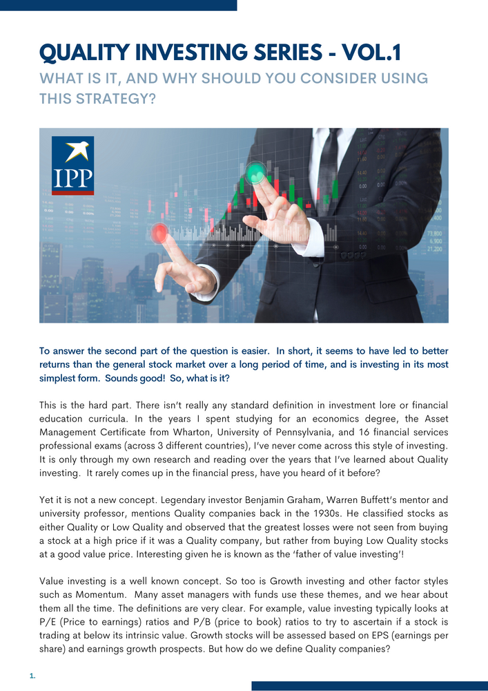 Quality Investing series - Vol.1