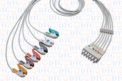 GE Compatible 6 Lead ECG Telemetry Leadwire (Grabber) - GE-421932-001 ...