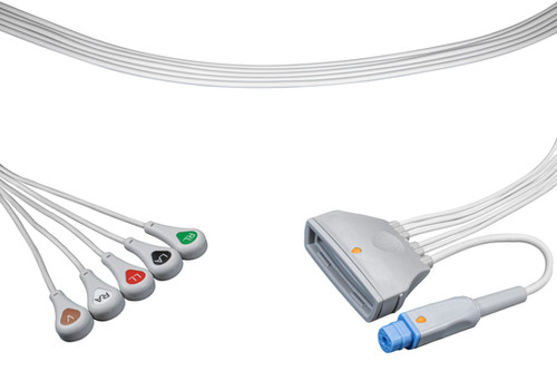 Philips Compatible ECG Telemetry 5 Lead + SpO2 (Snap) - PH-989803171841 ...
