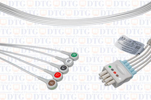 Mindray Compatible Telemetry 5 Lead Set (Snap) - MDR-EY6502B | DTG Medical