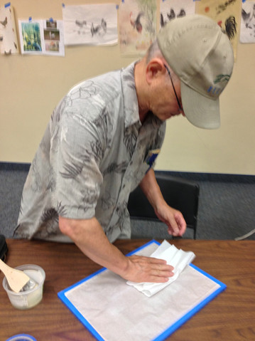 Making Mashi Paper | Friends of Sumi-e Japanese Brush Painting Society