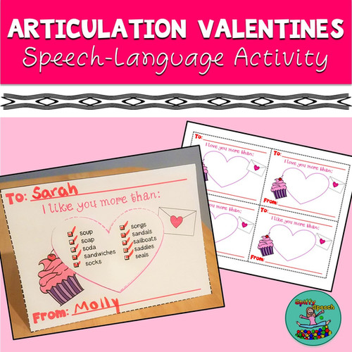 Articulation Valentines | Spiffy Speech