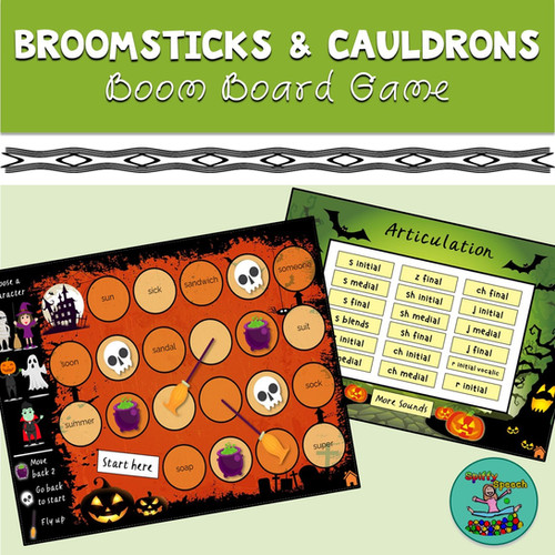 Broomsticks & Cauldrons: Halloween Boom Card Game | Spiffy Speech