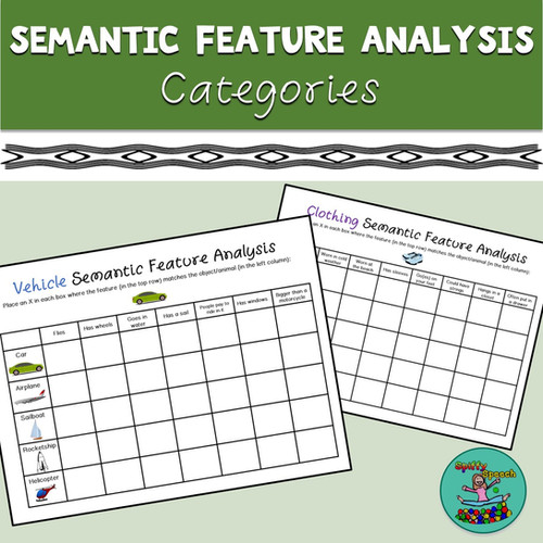 Categories Semantic Feature Analysis | Spiffy Speech