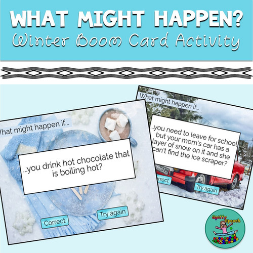 What Might Happen Winter Boom Card Activity | Spiffy Speech