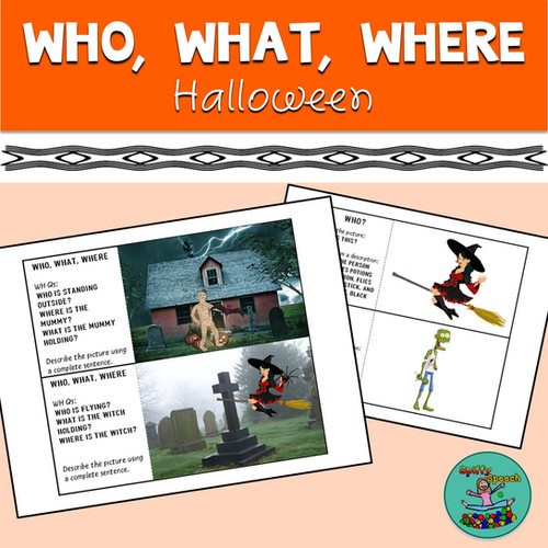 Halloween Leveled WH Questions | Spiffy Speech