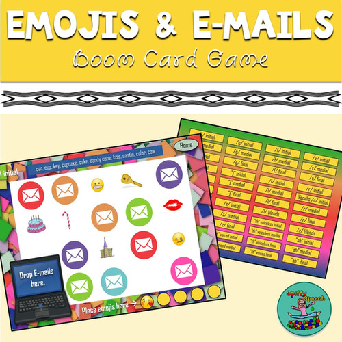 Emojis & E-mails Boom Card Game | Spiffy Speech