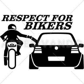 Adesivo Respect for Bikers | artesivando