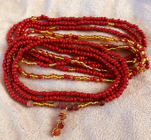 Golden Blood Waist Bead Set | Exotic Star