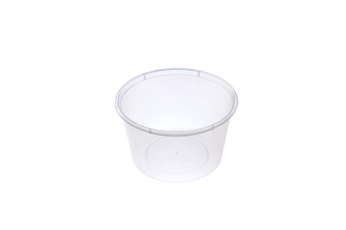 500ml Round Container Natural | Awesome Plastics | Australian Made