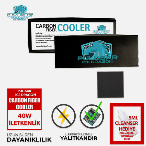 Pullsar Ice Dragon Carbon Fiber Cooler 40W/m-K Karbon Fiber Hazır ...