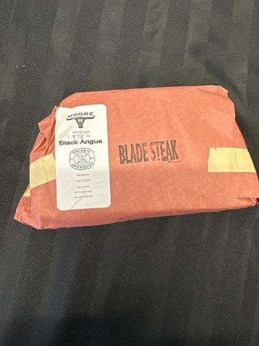 Black Angus Blade Steak ($12/LB) | Moore Farms Store