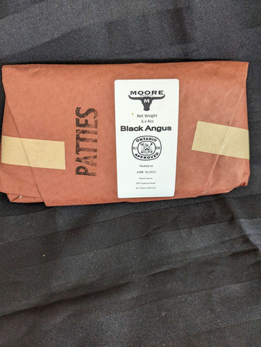 Black Angus Burgers Patties | Moore Farms Store