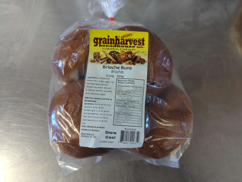 Grainharvest Brioche Bun package of 6 | Moore Farms Store
