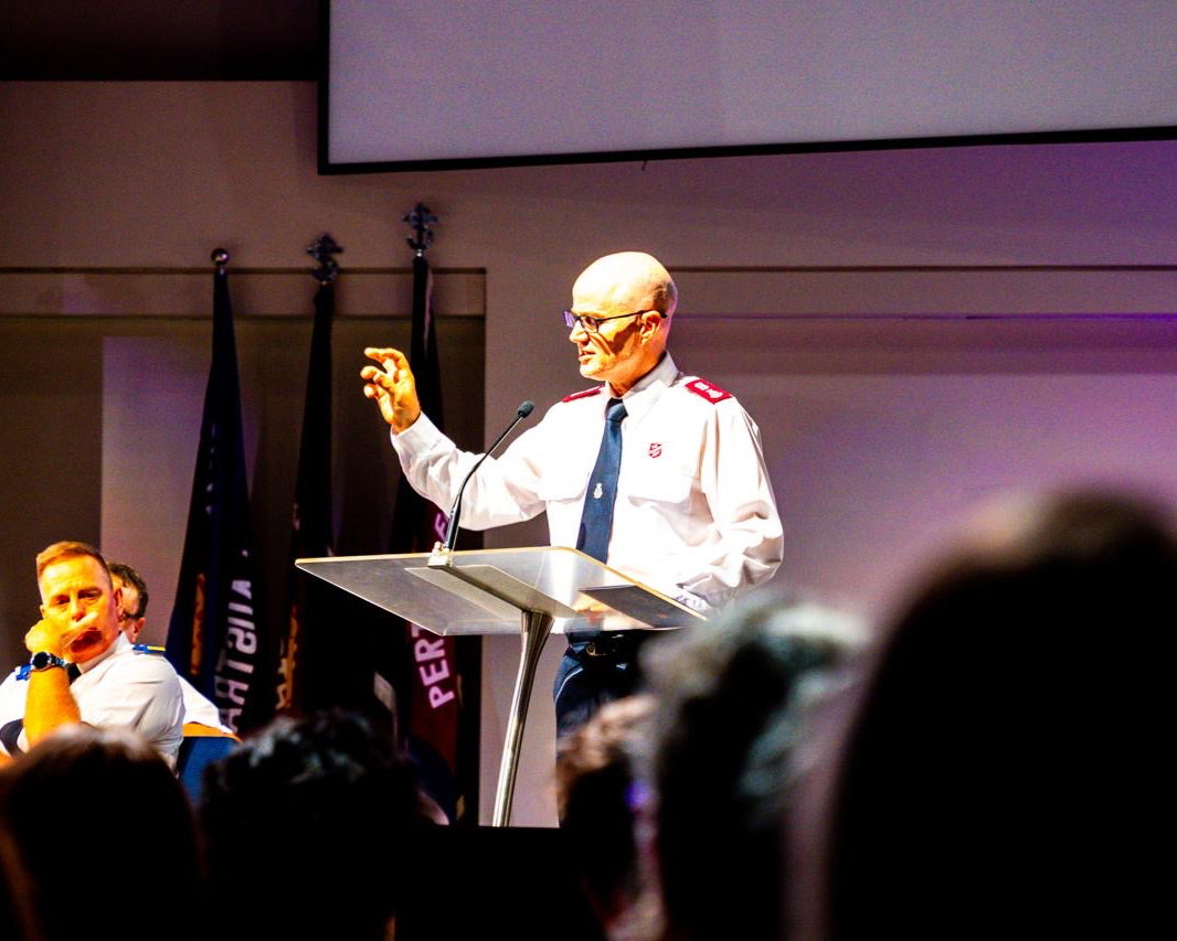 Major Darrell Wilson installed as the new Divisional Commander for WA