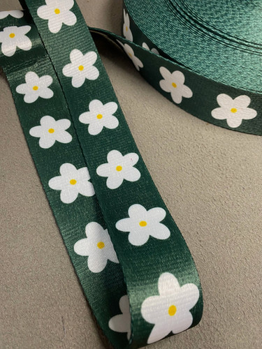 Sangle reversible motif fleur 38mm | Lady Co Mercerie