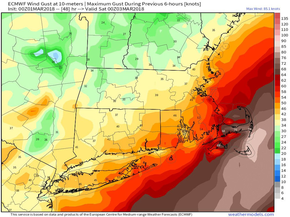 Details on the Monster Nor'Easter That Will Include 80 MPH Wind Gusts ...