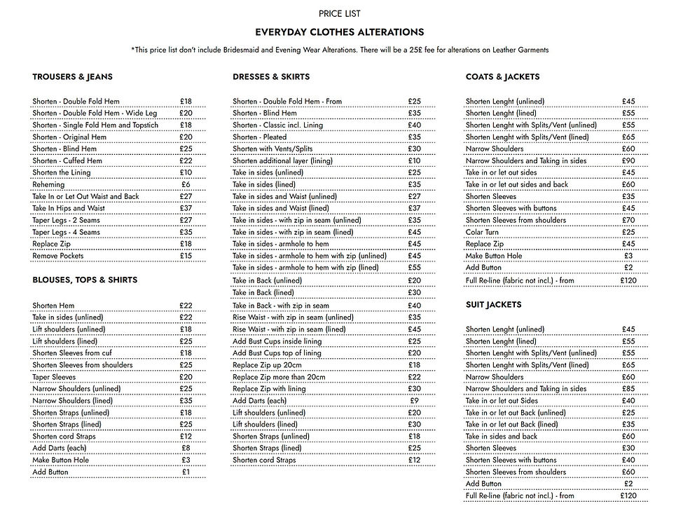 Everyday Alterations | The Garment Studio | London