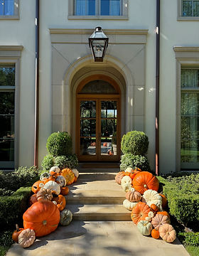 pumpkin doorstep display
