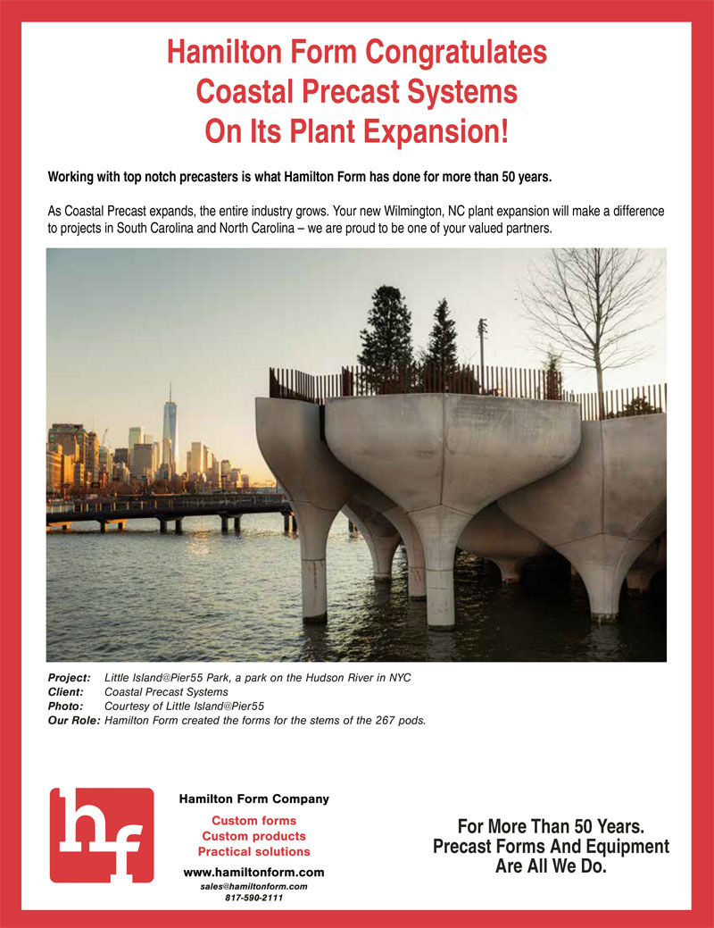 Hamilton Form Congratulates Coastal Precast Systems On Its Plant Expansion!