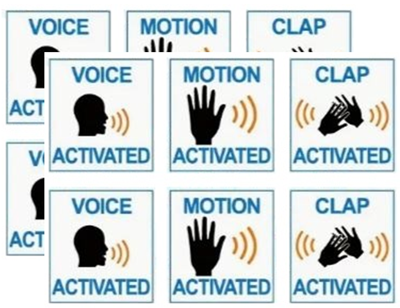 Voice & Motion Activated Sticker Kit (12 PCS) | CaliforniaMagic.Net