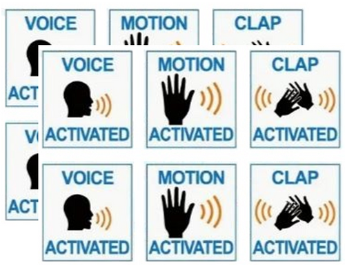 Voice & Motion Activated Sticker Kit (12 PCS) | CaliforniaMagic.Net