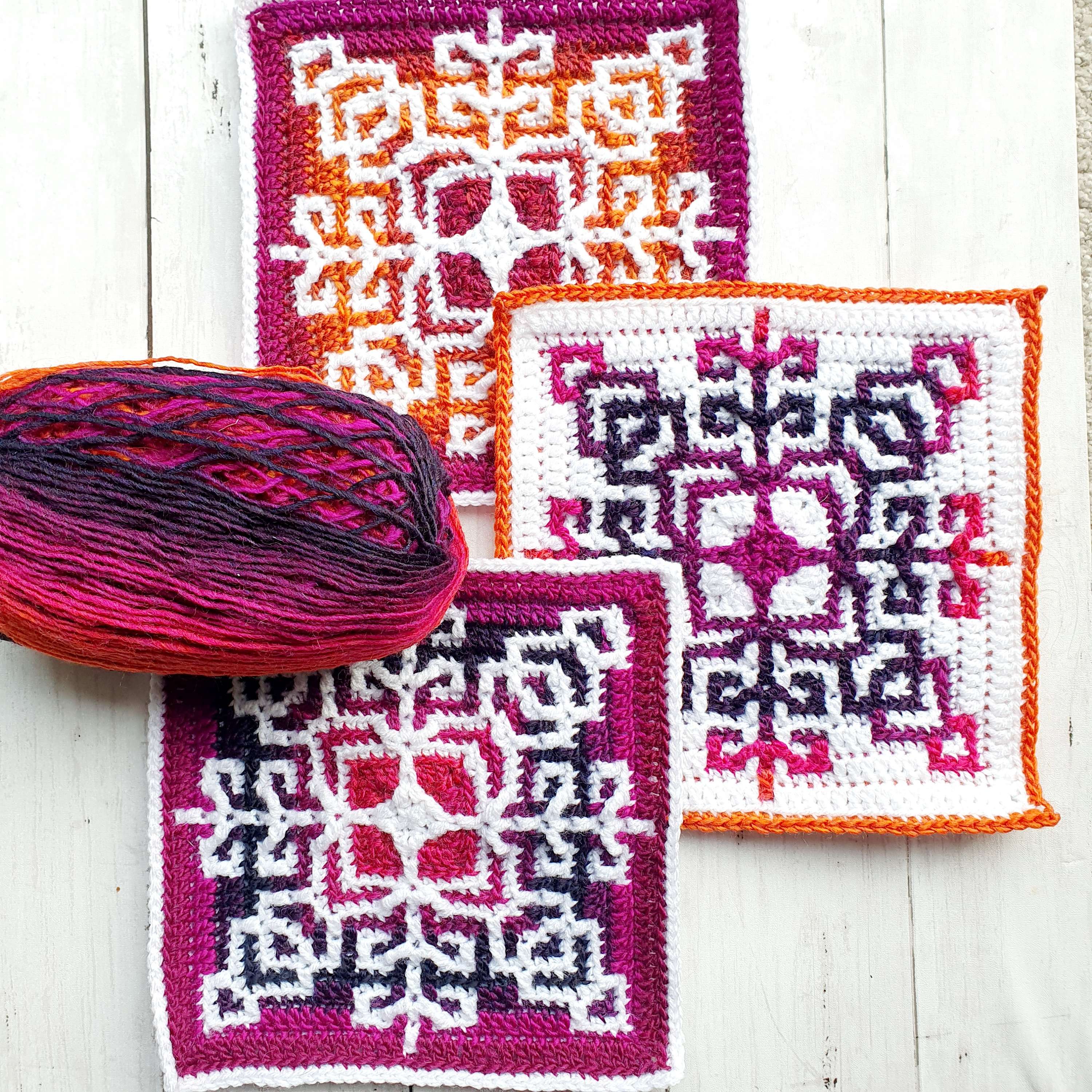 Mosaic Fire Flower: Free Crochet Pattern