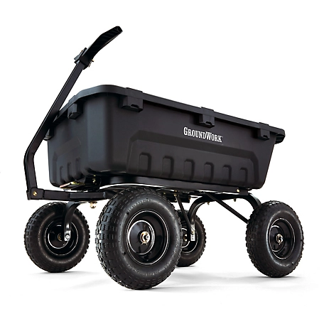 GroundWork 8 cu. ft. 1,400 lb. Capacity Poly Dump Cart | Alpha Care Plus