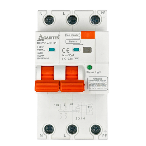 GADITES Latest Advanced Model Rcbo Residual Current Breaker with Over ...