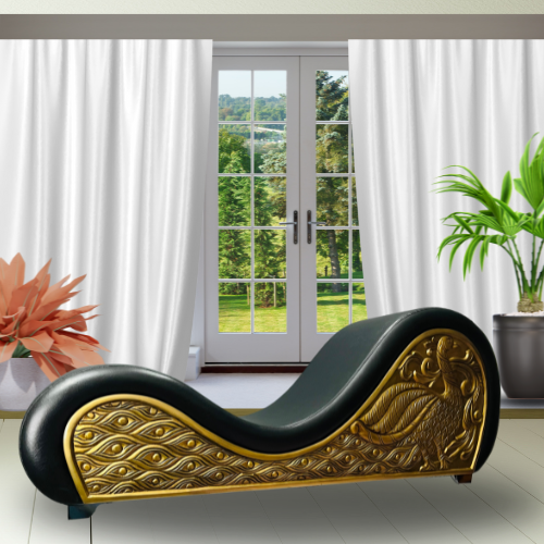 Elevate Intimacy: Wood-Carved Tantra Chair for Sensual Exploration
