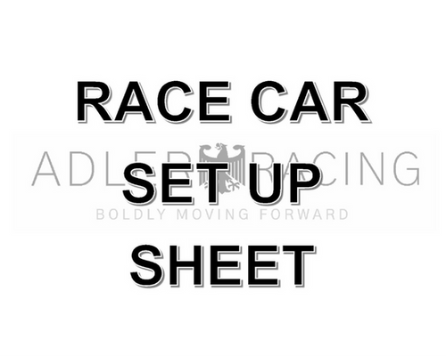 Chassis setup sheet | Adler Racing