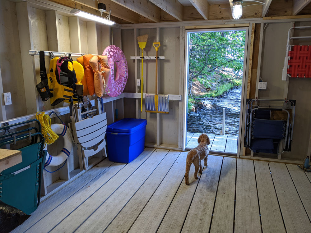 Organized Boathouse for Easy Lake Living