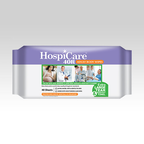 HospiCare 40R Adult Body Wipes | wetnap