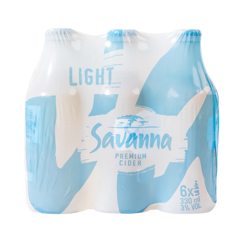 SAVANNA LIGHT 330ML NRB X 6 | Booze Town
