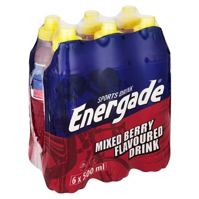 ENERGADE SPORTS DRINK MIXED BERRIES 500ML X 6 | Booze Town