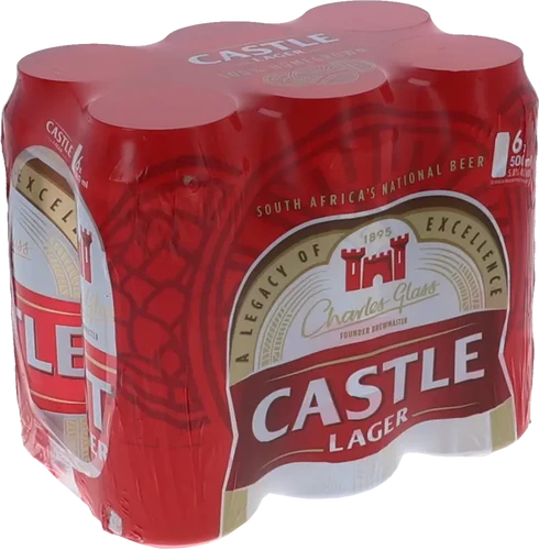 CASTLE LAGER 500ML CAN X 6 | Booze Town