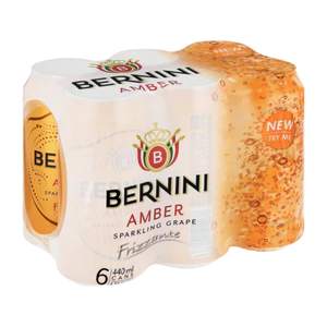 BERNINI AMBER 500ML CAN X 6 | Booze Town