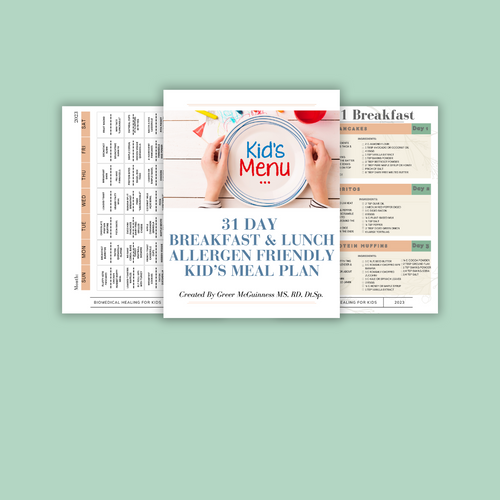 31 Day Breakfast and Lunch Allergen Friendly Meal Plan | BioMedical Healing