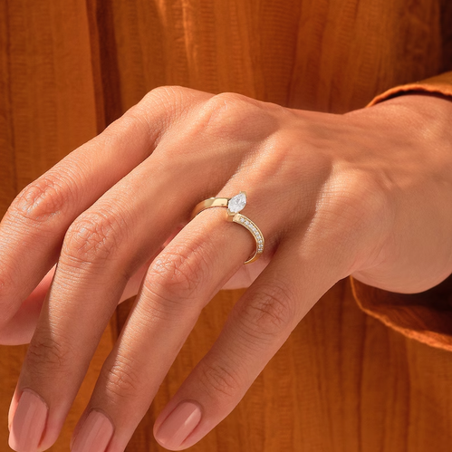 14K Solid Gold Tension Set Solitaire Diamond Ring | The Karat Store