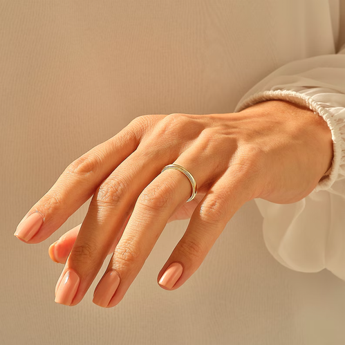 14K Solid Gold Slim Simple Migraine Band | The Karat Store