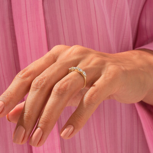 18K Solid Gold Diamond Four Stone Ring | The Karat Store