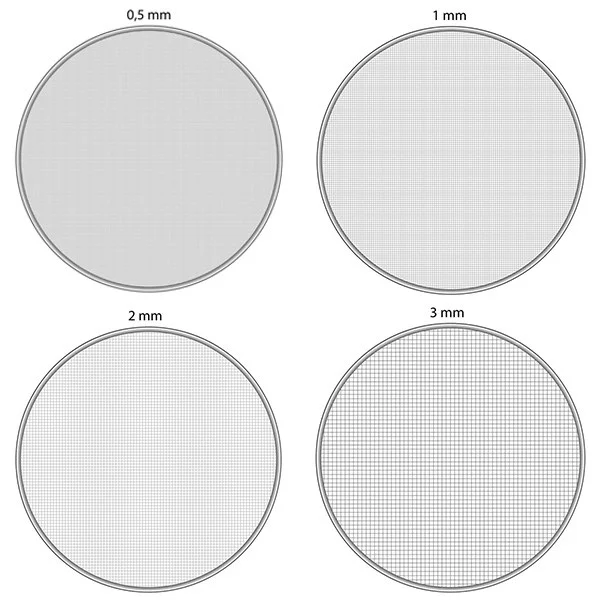 Tamiz en acero inoxidable con mallas intercambiables - 4 mallas - DE ...