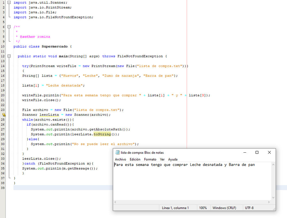 Cómo escribir y leer datos en File() | Romi Artiles