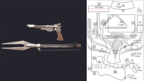 Weapons (Blaster and Rifle) Pattern | Mandalorian (Digital Product ...